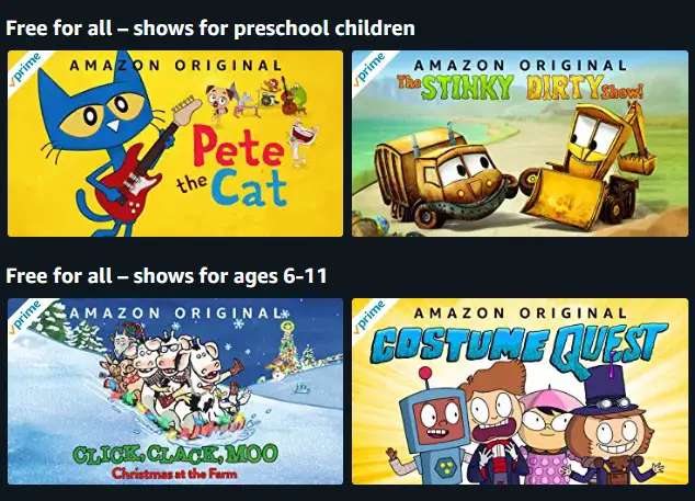 Amazon Prime Video - Free Kids TV & Movies No Prime Req'd ...